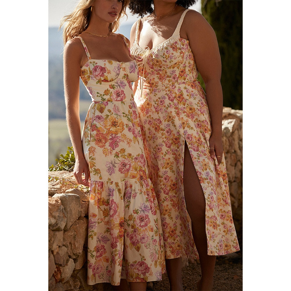 Seraphine Floral Midi Dress – Bella Chix Co