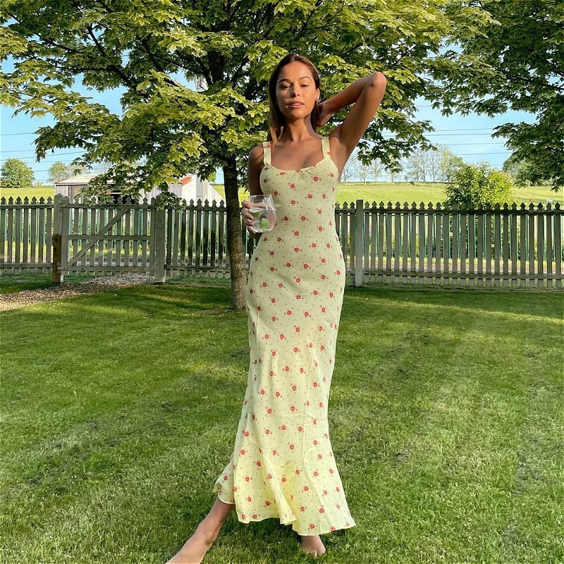 Birdie Ruffle Slim Floral Dress – Bella Chix Co